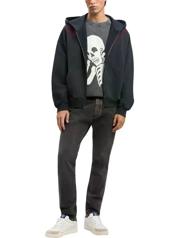 Palm Angels Long-sleeve Hoodie - Black