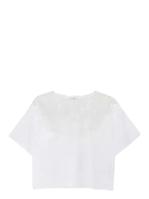 Ermanno Scervino Lace Detail Blouse - White