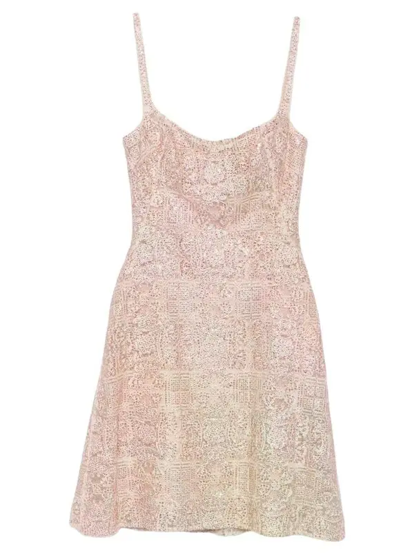 Ermanno Scervino Embellished Mini Dress - Pink