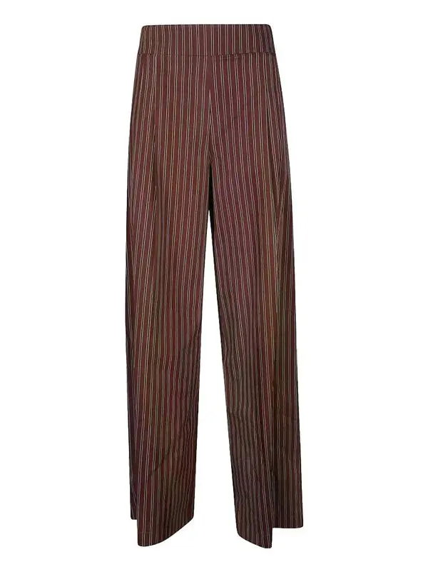 Patrizia Pepe Striped Trousers - Brown