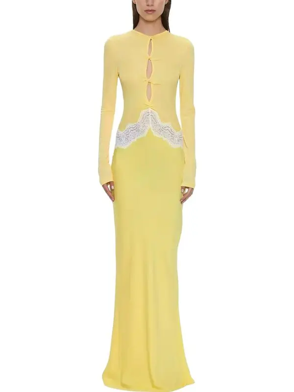 Christopher Esber Open Twist Maxi Dress - Yellow