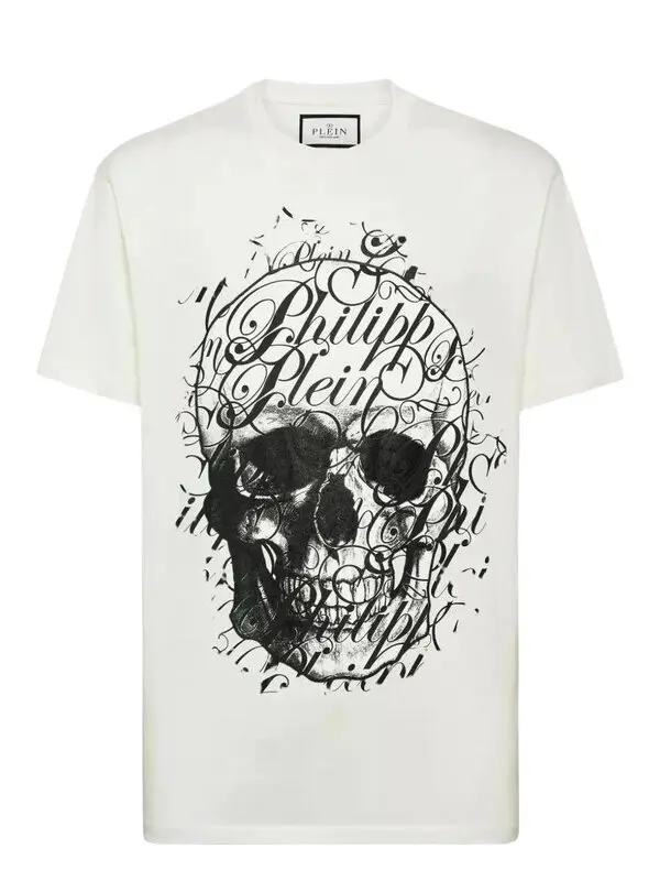 Philipp Plein Skull Graphic T-shirt - Neutrals