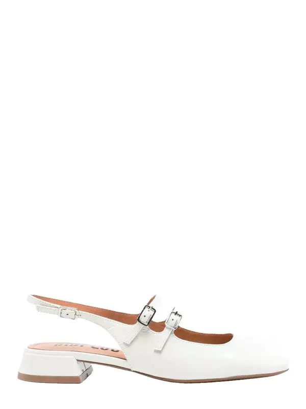 BIBI LOU Hina Buckled Slingback Pumps - White