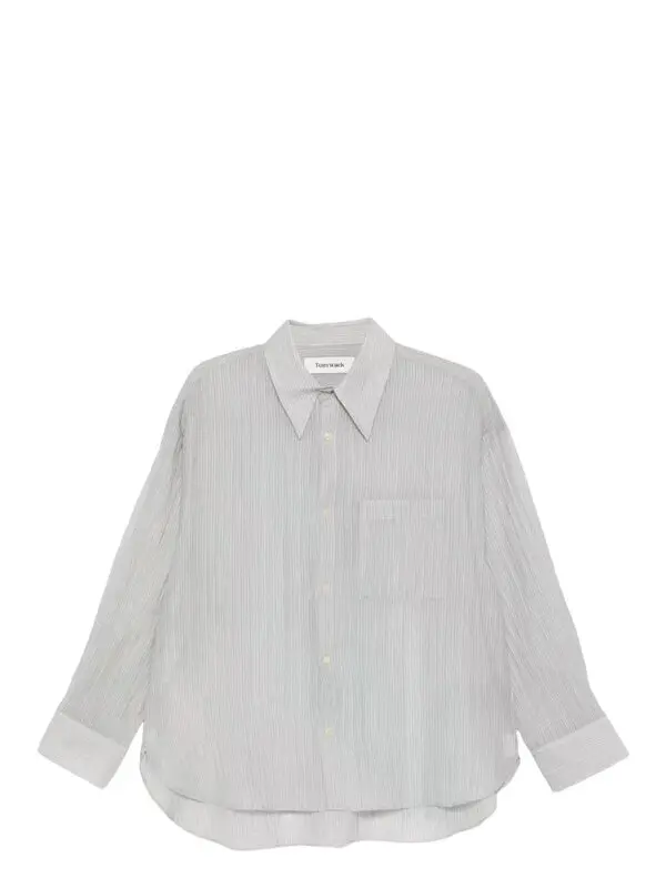 TONYWACK Pocket Striped Shirt - Grey