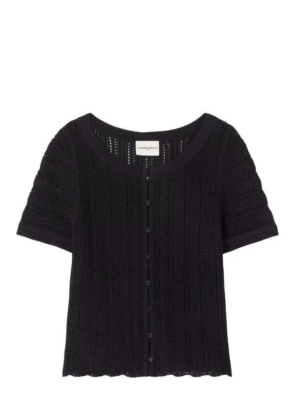 Claudie Pierlot Buttoned Knit Cardigan - Blue
