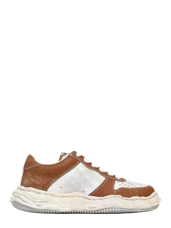 Mihara Yasuhiro Panelled Lace-up Sneakers - Brown