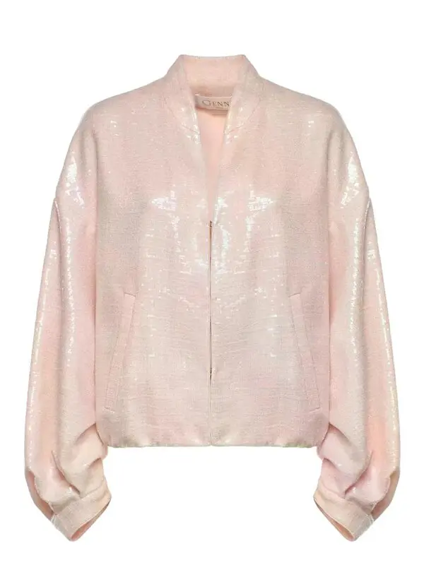 GENNY Sequin-embellished Bomber Jacket - Pink