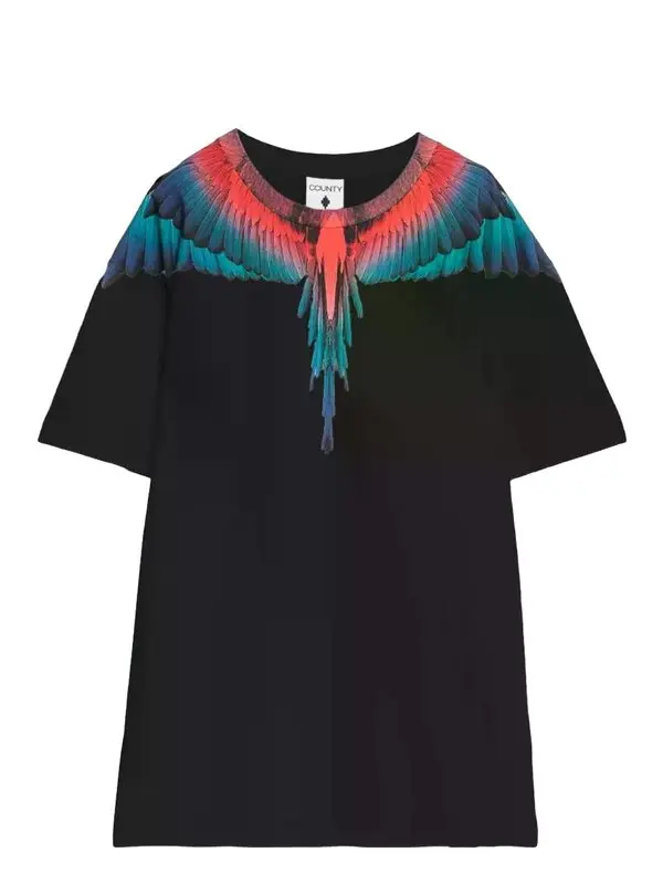 COUNTY OF MILAN Wings-print T-shirt - Black