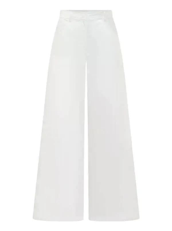 MSGM Wide-leg Trousers - White