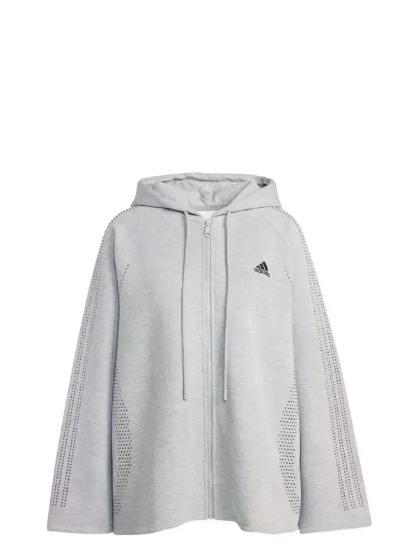 Adidas Perforated Zip Sweatshirt - Grey