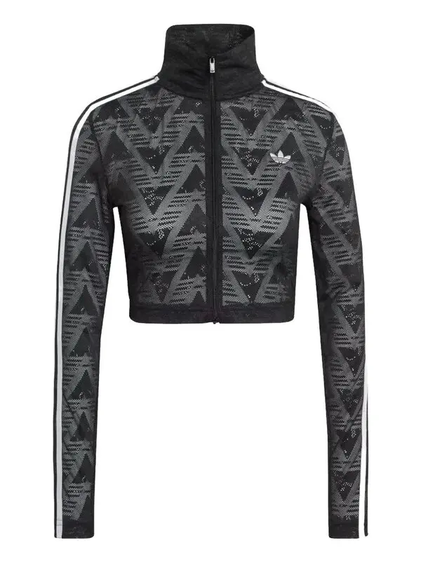 Adidas Striped Zip Sweatshirt - Black