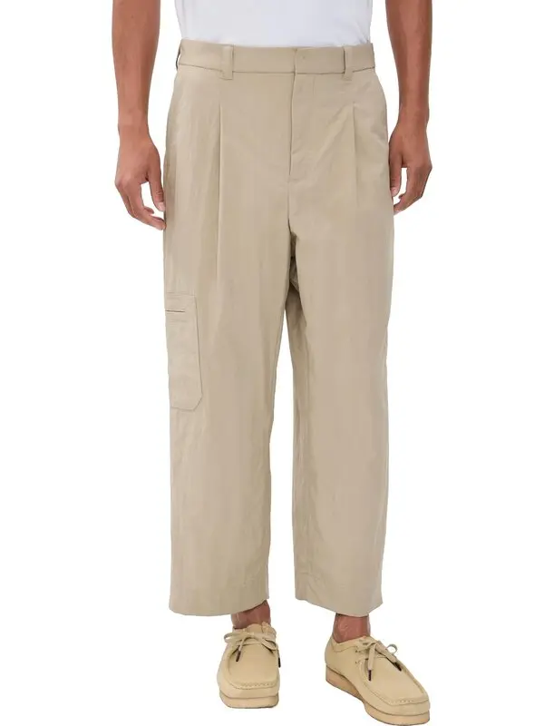 Maison Kitsuné Pleated Cargo Trousers - Tea Leaf