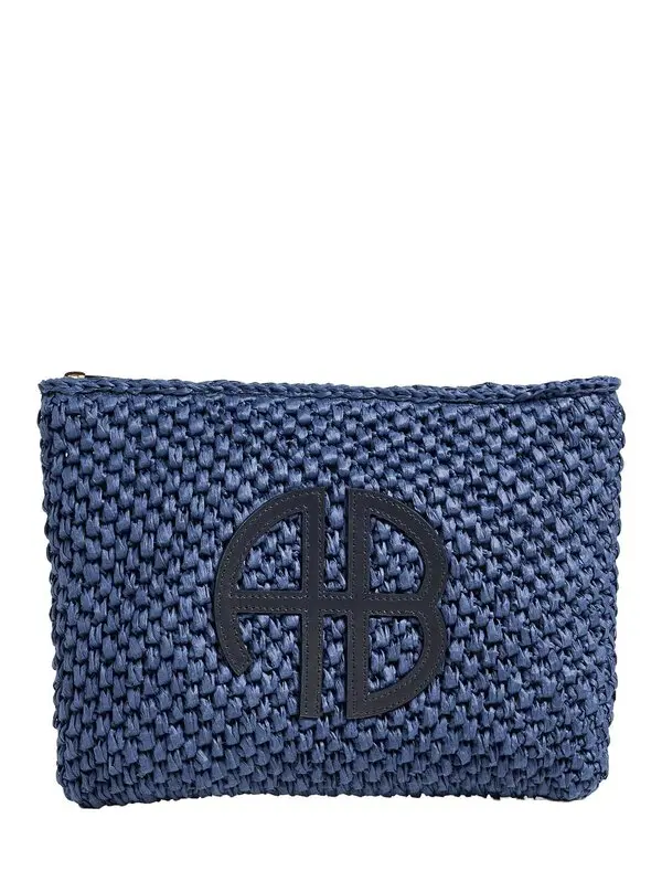 ANINE BING Rio Clutch - Marine Blue