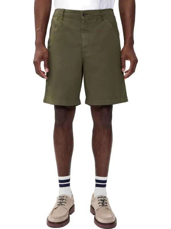 Norse Projects Kvitfjell Relaxed Cotton Twill Shorts - Olive Night