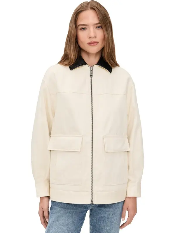 ANINE BING Holden Zip-up Jacket - Cream