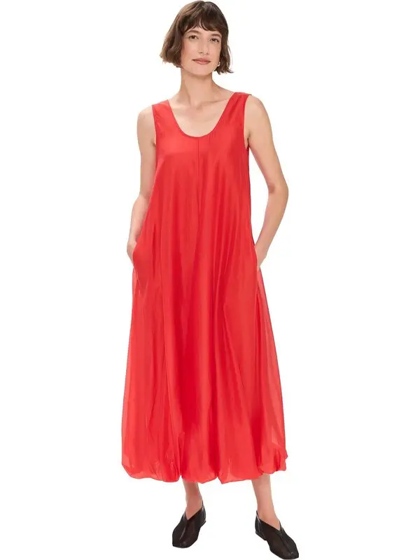 MEIMEIJ Long Balloon Dress - Coral
