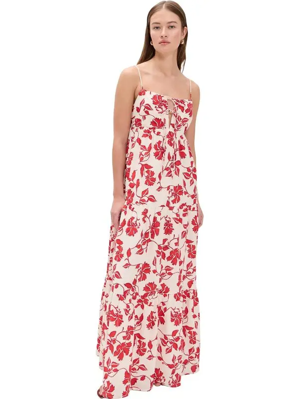 Rails Mica Floral Maxi Dress - Red Jasmine