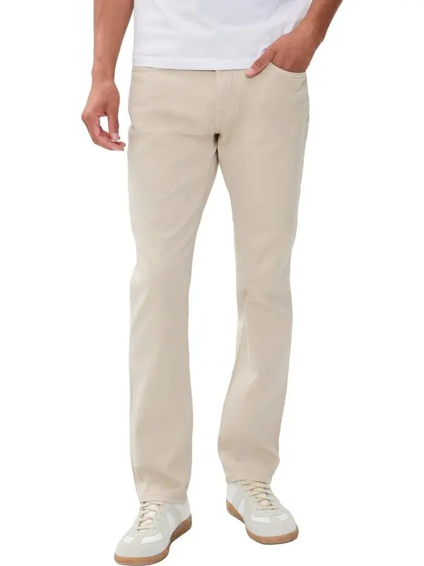 Warp + Weft Slim Twill Pants - Beige Stone