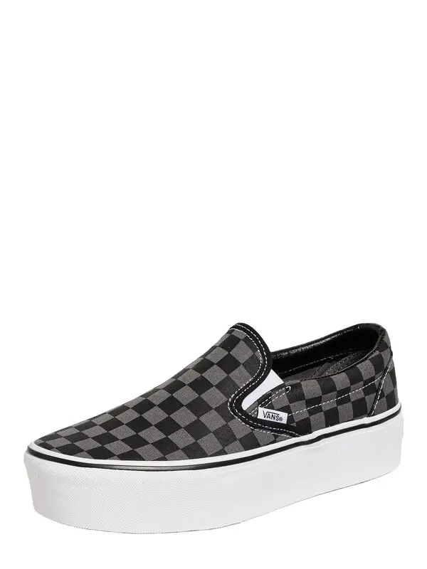VANS Classic Slip-on Stackform Sneakers - Checkerboard Black/pewter