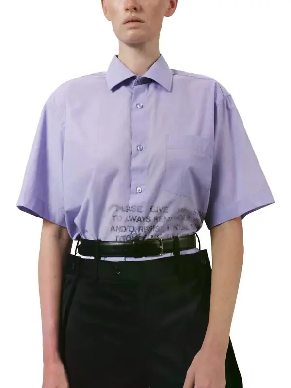 BETTTER Printed Short-sleeved Shirt - Purple