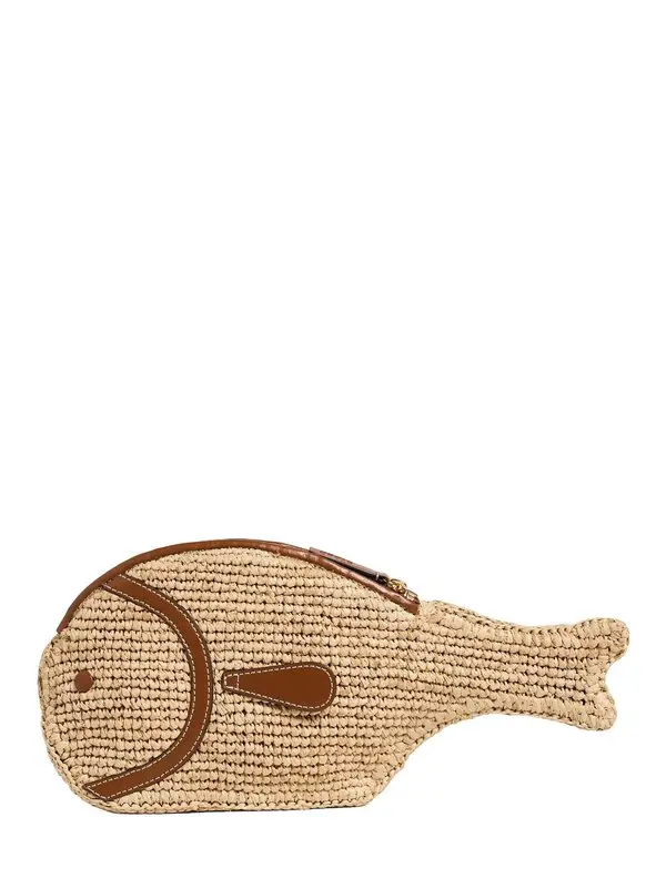 Staud Pesce Clutch - Natural/tan