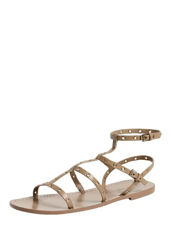 Cinq À Sept Ariella Strappy Grommet Sandals - Brown Sugar