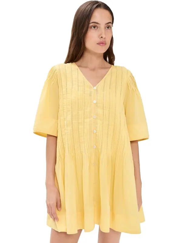 Sea Alberte Solid Mini Dress - Yellow