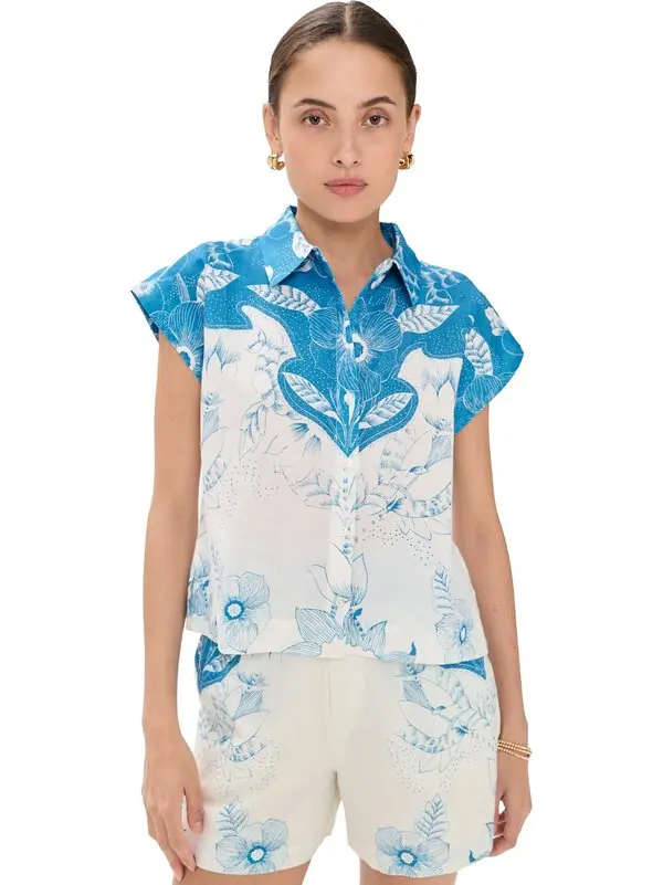 CLEOBELLA Simone Tropical Print Blouse - Celestia Print