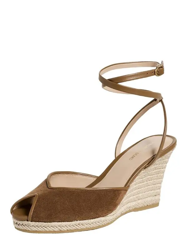 Veronica Beard Pasina Wedge Espadrilles - Chestnut