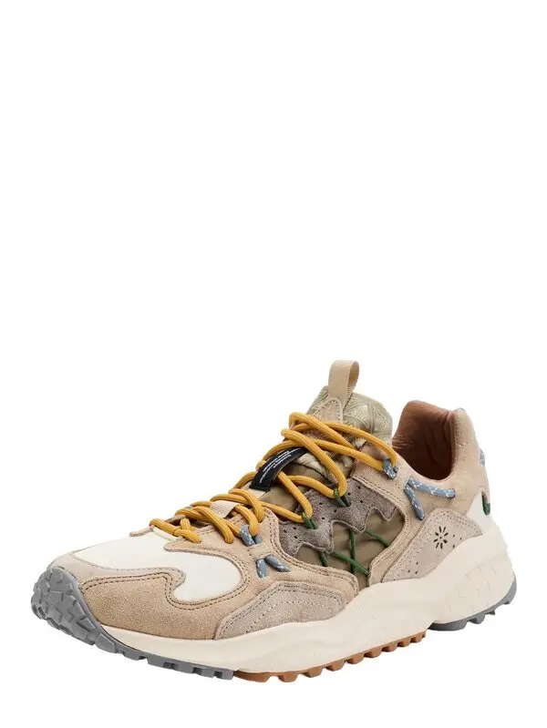 FLOWER MOUNTAIN 10th Anniversary Yamabushi Sneakers - Taupe/army