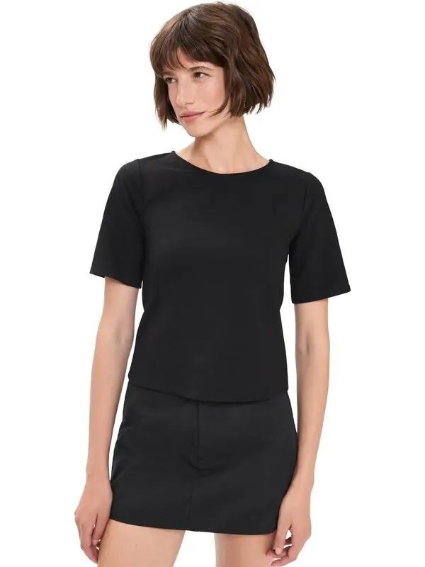 RIPLEY RADER Ponte Extended Sleeve Top - Black