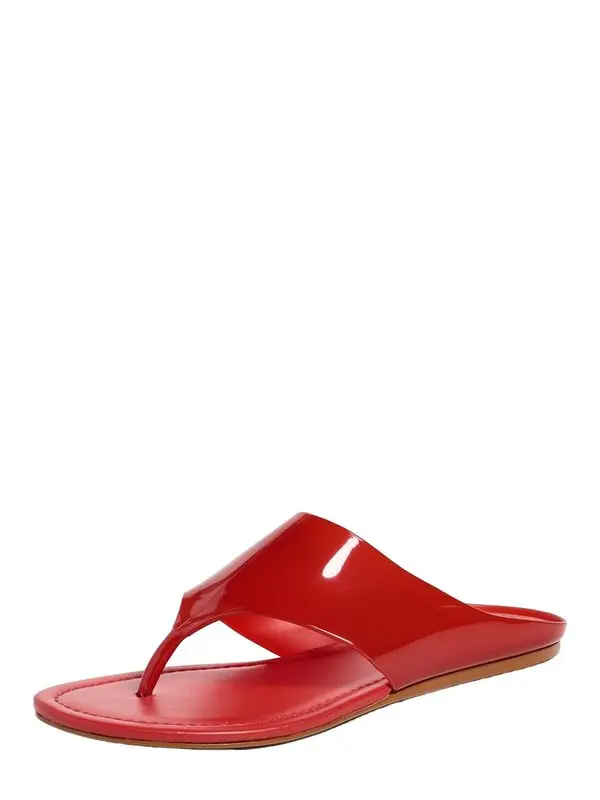 Farm Rio Jelly Thong Flat Sandals - Scarlet