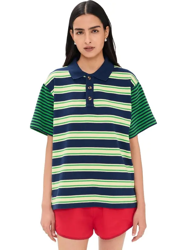 DAMSON MADDER Zia Rugby Mix Stripe Shirt - Multi