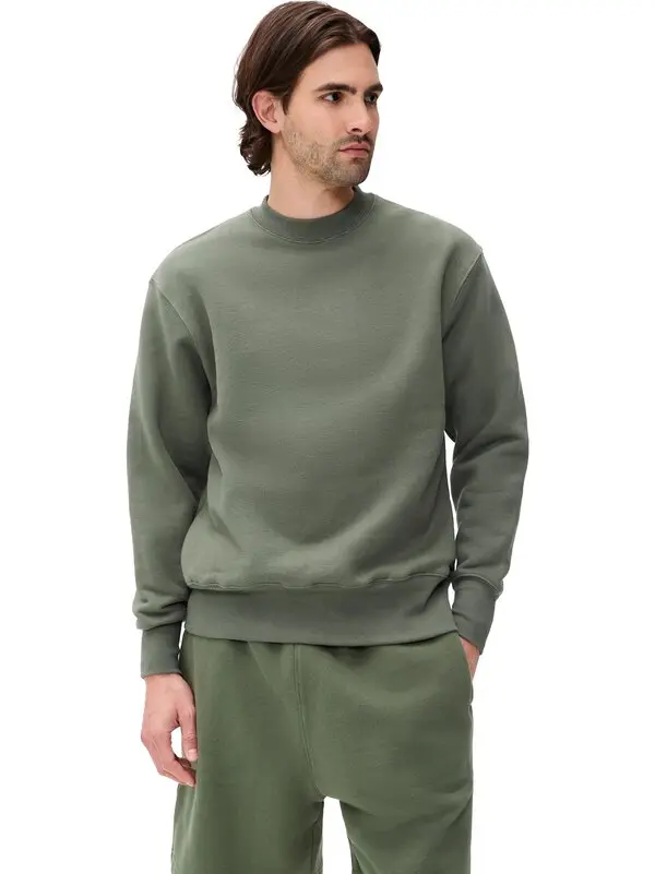 POWER GOODS Loopback Crewneck Sweatshirt - Olive