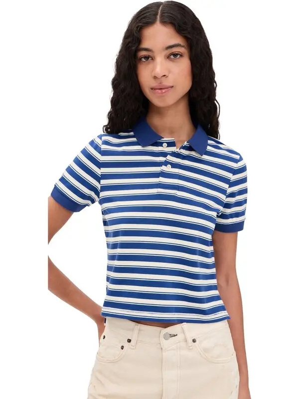 Denimist Shrunken Polo - Blue Stripe Multi