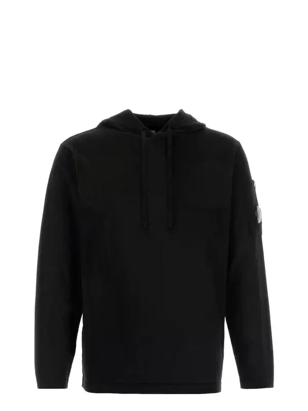 C.P. COMPANY Knit Hooded Sweatshirt - Black