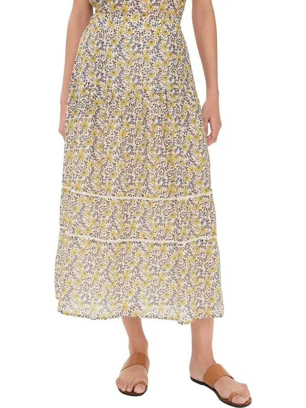 Xirena Agatha Floral Print Skirt - Sun Petals