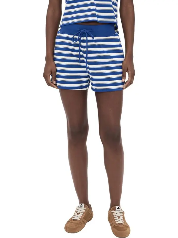 Denimist Relaxed Stripe Shorts - Blue Stripe Multi