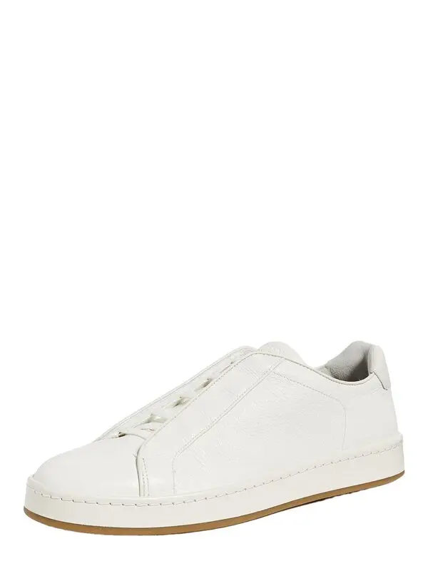 Allen Edmonds Banks Leather Slip-on Sneakers - White