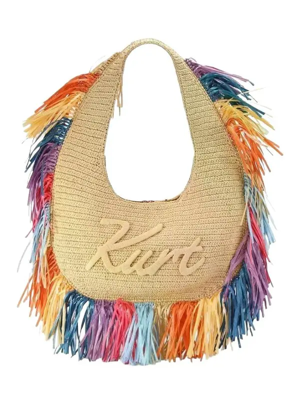Kurt Geiger Fringed Shoulder Bag - Neutrals