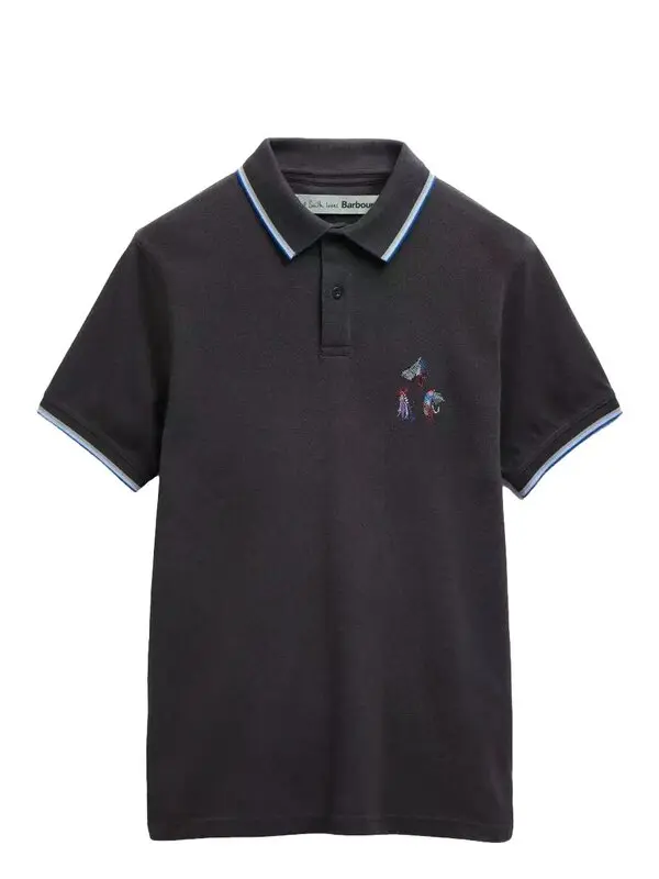 Paul Smith X Barbour Embroidered Trim Polo Shirt - Blue