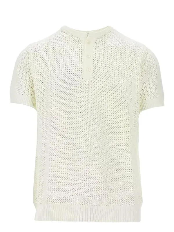 MARSEM Buttoned T-shirt - Neutrals