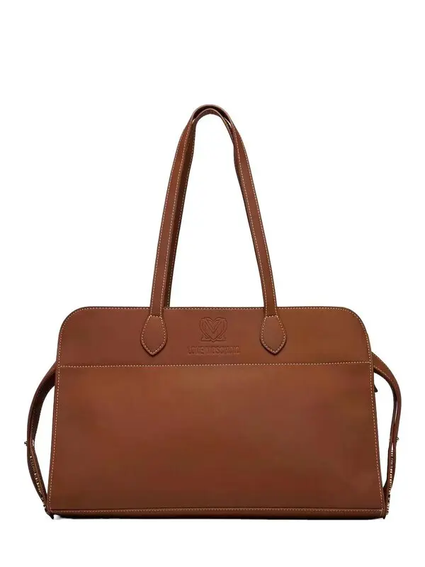 Moschino Logo-detail Tote Bag - Brown