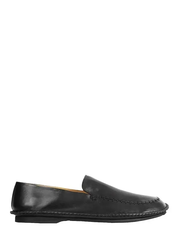 Premiata Structured Leather Loafers - Black
