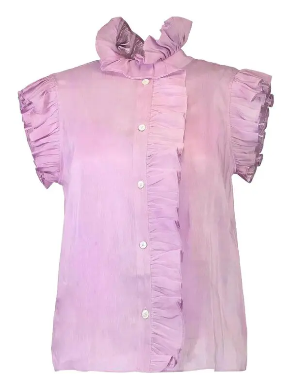 CHRISTY LYNN Marfa Ruffled Shirt - Purple