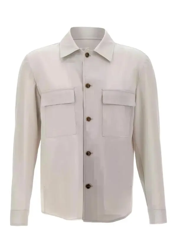 BARBA NAPOLI London Flap-pocket Button Shirt Jacket - Neutrals