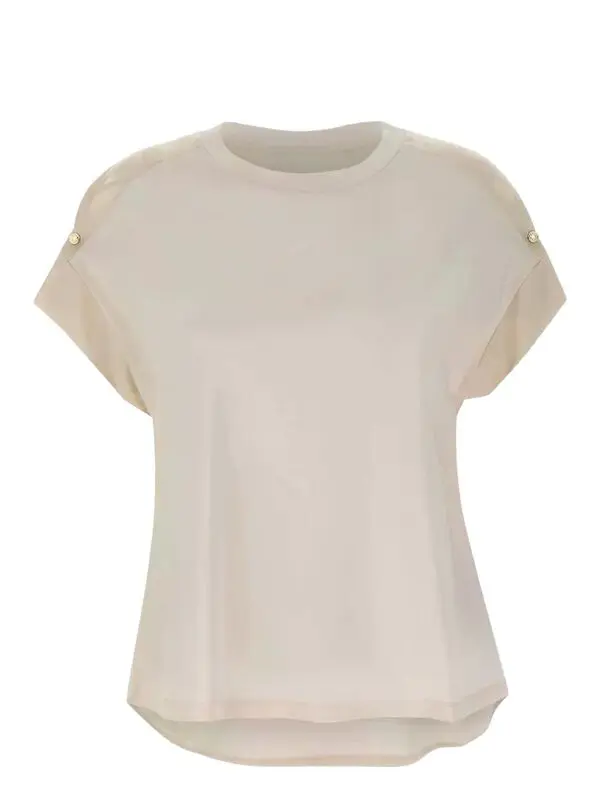 ELENA MIRÒ Jewel Detail T-shirt - White