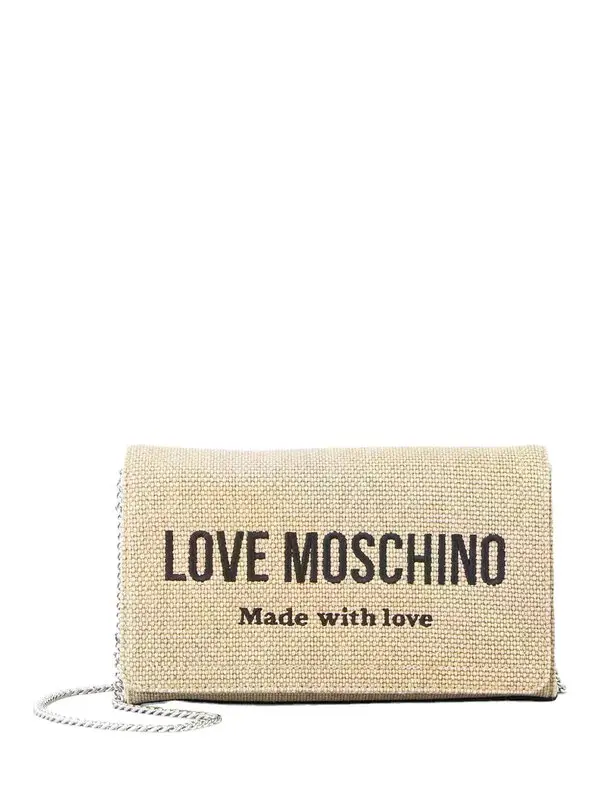 Moschino Logo-detail Shoulder Bag - Neutrals