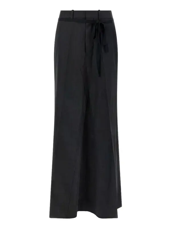 MAISON MARGIELA Frayed Hem Flared Skirt - Black