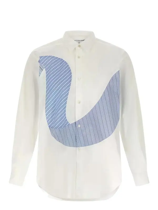 Comme Des Garçons Contrast Insert Shirt - White